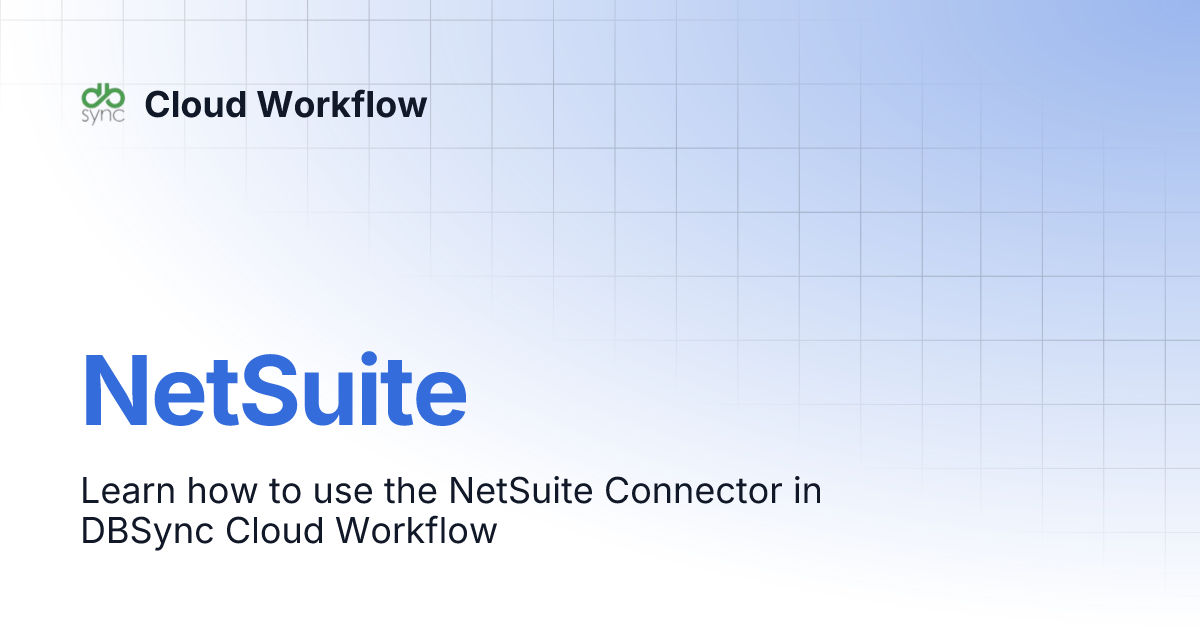 NetSuite | Cloud Workflow